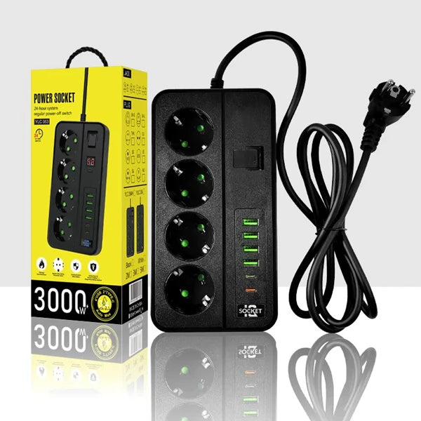 Multifunkcionalni Produzni Kabl Sa USB portovima – Pazari Me